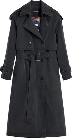 Desigual Femme, Manteaux, Gris, Taille: 44 FR Chaq Trench Reprise