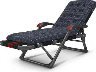 Generic Verstellbarer faltbarer Chaiselongue Stuhl - tragbare Liege für Camping Strand Pool - Gepolsterte Terrasse Liegestuhl Möbel für Outdoor Entspannung