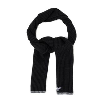 Emporio Armani Homme, Accessoires, Noir, Taille: ONE Size Écharpes & Châles Noirs Collection Élégante