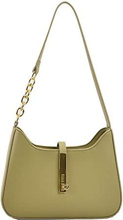 Generic Petit sac &agrave; bandouli&egrave;re en cuir v&eacute;g&eacute;talien pour femme - Sac &agrave; main &eacute;l&eacute;gant sous les bras - Petit sac &agrave; main pour femme, Vert, small