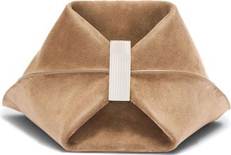 The Attico Womens The Scoop Bag Brown Leather Shoulder