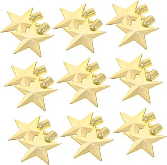 Garneck 20st&uuml;cke Goldener Tannenbaumspitze Stern Weihnachtsbaumspitze Christbaumspitz Vintage-weihnachtsdekoration mit Weihnachtsstern-anh&auml;nger Weihnachtsster