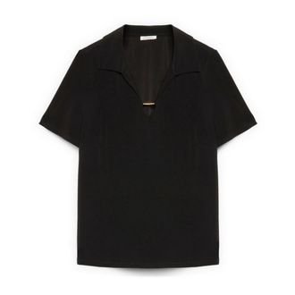 Fiorella Rubino Jersey-T-Shirt mit Ausschnittdetail - - Blouses & Shirts - Damen - Schwarzk - L
