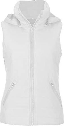 Generic Vestes pour femmes 2026 Automne et Hiver Veste Gilet Mode, blanc, M