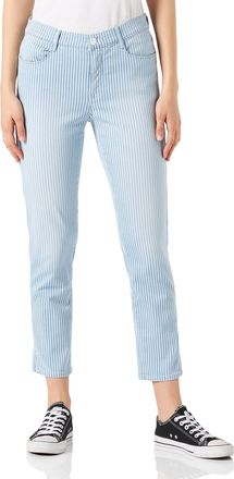 Brax Damen Mary S Indigo Stripes Slim Jeans, per Pack Blau (Used Light Blue 29), W36/L32 (Herstellergröße: 46)