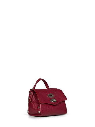 Zanellato Womens Leather Handbag Postina Super Baby Red Bovine Handbags Hand Bags