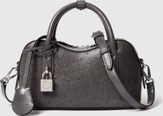 Stella McCartney Ryder Ostrich Crossbody Bag, Woman, Slate