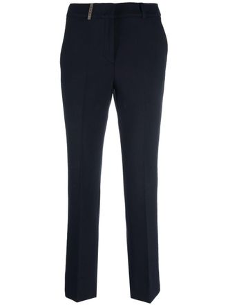 PESERICO pantalon de tailleur à coupe courte - Bleu