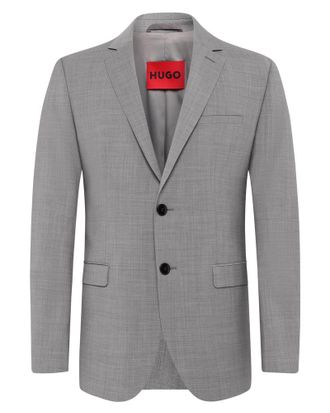 HUGO BOSS Einreihiges Sakko aus einem Wollmix mit Stretch, Extra Slim Fit in