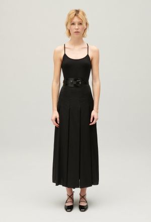 Claudie Pierlot Robe midi dos crois&eacute; noire