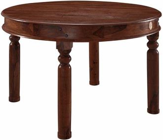 Massivmoebel24 Esstisch rund 100x100x76 Akazie lackiert OXFORD 331