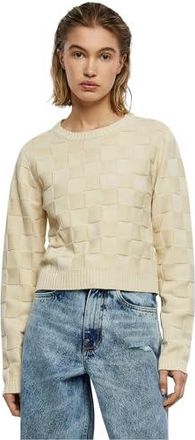 Urban Classics Pull Tricot&eacute; &agrave; Carreaux Femme Pull tricot&eacute; Sable XL