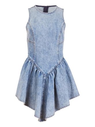 Fleur du Mal robe évasée en jean - Bleu