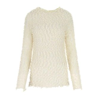 Jil Sander Rundhals-Strickwaren - - Knitwear - Damen - Wei&szlig; - XS