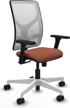 Piqueras y Crespo Brauner Schreibtischstuhl mit 3D-Armlehnen, h&ouml;henverstellbare Lendenwirbelst&uuml;tze, ausgestattet mit 3 Positionen und Schneideschaum, mit 65 mm Nylon-Ro