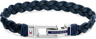 Tommy Hilfiger Jewelry Geflochtenes Lederarmband für Herren - Erhältlich aus Blau oder Schwarz