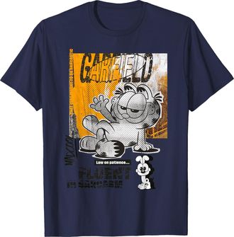 Garfield Odie Sarcasm Cat Street Art Graffiti Retro Schablone T-Shirt