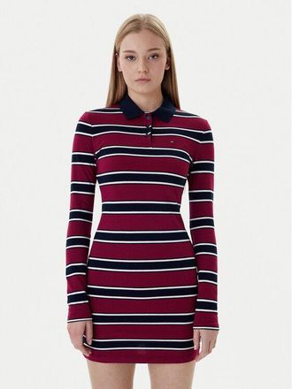 Tommy Jeans Kleid f&uuml;r den Alltag DW0DW21901 Rot Regular Fit