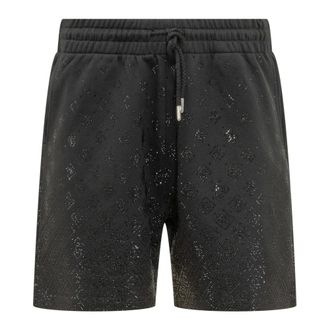 Casablanca Homme, Shorts, Noir, Taille: M Crystal Monogram Sweatshort