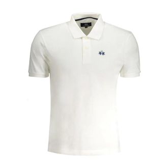 La Martina Homme, Tops, Blanc, Taille: S Polo en coton brod&eacute;