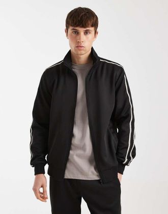 Redefined Rebel Payton - Sweatshirt in Schwarz mit Rei&szlig;verschluss, Kombiteil