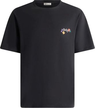 Bally t-shirt à détails de logos - BLACK