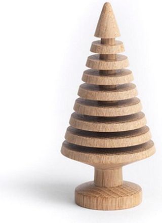 The Oak Men Dekofigur - Tree - Tannenbaum - Holz - gerillt - hell - Eiche Natur - Höhe: 10 cm