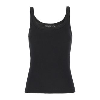 Dolce & Gabbana Feinripp-Top - - Tops - Damen - Schwarzk - M
