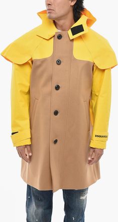 Dsquared2 Mantel aus Schurwolle und Nylon mit Kapuze Dsquared2
