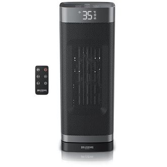 Brandson Heizl&uuml;fter energiesparend leise - Oszillation - mit Fernbedienung - Preistr&auml;ger - ECO Modus - 2 Stufen - Timer - Heizung Keramik Heater - Bad Wohnzimm