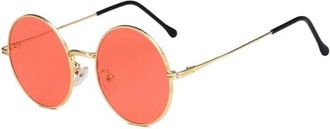 Generic Lunettes de soleil rondes tendance pour femmes, monture en métal rétro, verres océaniques, lunettes de soleil dégradées, lunettes de soleil punk, nuan