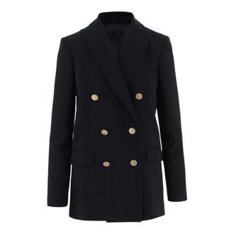 F.it Femme, Vestes, Bleu, Taille: 40 FR Veste crois&eacute;e en nylon stretch