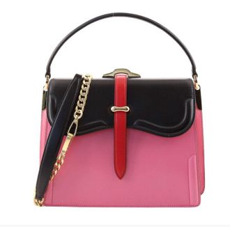 Prada Pink Calfskin Belle Top Handle Bag