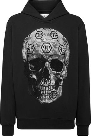 Philipp Plein Homme, Sweatshirts et sweats &agrave; capuche, Noir, Taille: XL SweaT-shirt &agrave; capuche Skull