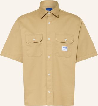 HUGO BOSS Hugo Kurzarm-Hemd Ekyno Comfort Fit beige