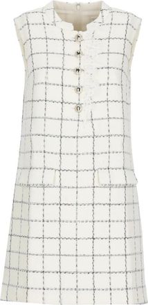 Self Portrait Femme, Robes, Beige, Taille: 36 FR Boucle Lace Trim Mini Dress