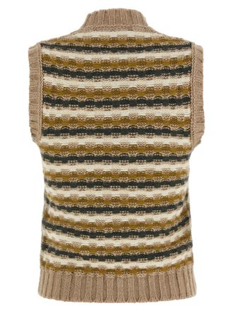 Marni Jacquard Geometric-Patterned Sleeveless Top - Beige