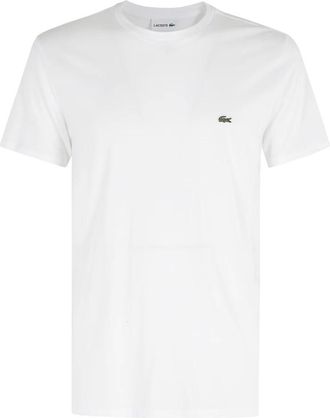 Lacoste Homme, Tops, Blanc, Taille: 3XL T-shirt en coton Pima