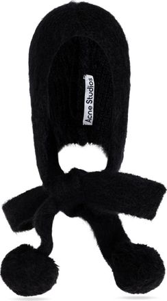Acne Studios unisex, Accessoires, Noir, Taille: ONE Size Bonnet en mohair avec oreillettes