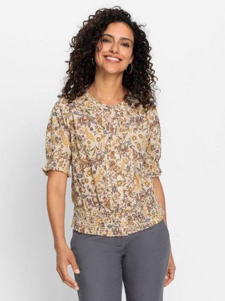 Witt Klassische Bluse Druckbluse Kurzarm
