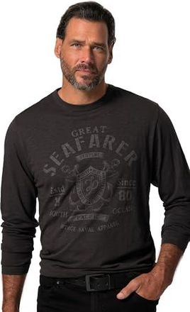 JP1880 Hommes Grandes Tailles L-8XL T-Shirt à Manches Longues et imprimé Poitrine Jusquau 8 XL Anthracite 7XL 831565110-7XL