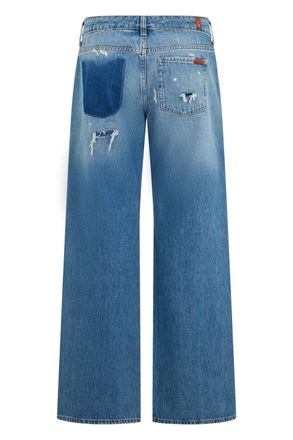 7 For All Mankind Womens Wide-Leg Jeans Shadowcrest Cotton