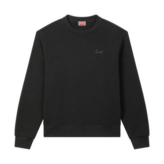 Kenzo Signature Embroidered Crewneck Sweatshirt - - Sweatshirts & Hoodies - Herren - Schwarzk - L