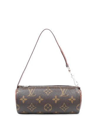 Louis Vuitton 1990-2025 Monogram Papillon Pochette Handtasche - Braun