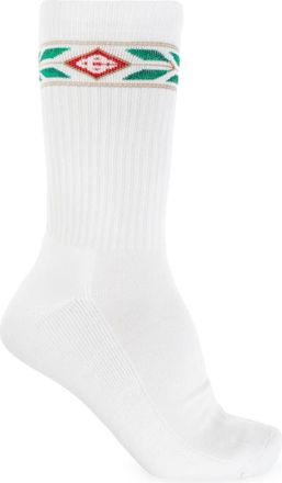 Casablanca Homme, Sous-v&ecirc;tements, Blanc, Taille: L Chaussettes avec logo