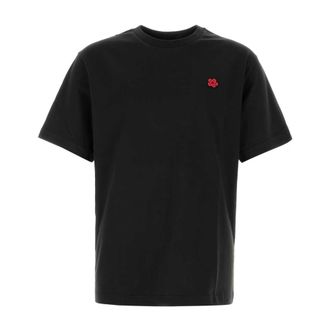 Kenzo Homme, Tops, Noir, Taille: XL T-shirt en Coton Noir
