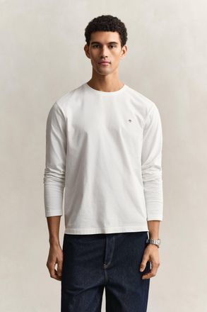 GANT Herren Shield Langarm-T-Shirt (XXXL) EGGSHELL