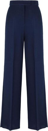 Max Mara Femme, Pantalons, Bleu, Taille: 36 FR Pantalon Tailleur Jambe Large