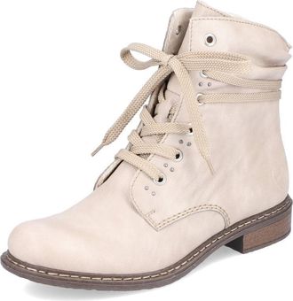 Rieker Damen Schnürstiefeletten 71218, Frauen Stiefeletten,halbstiefel,Kurzstiefel,uebergangsschuhe,uebergangsstiefel,Boots,beige (63),37 EU / 4 UK
