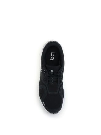 On Mens Sneakers Cloud 6 Black-White Upper: Recycled Polyester Trainers Black/white
